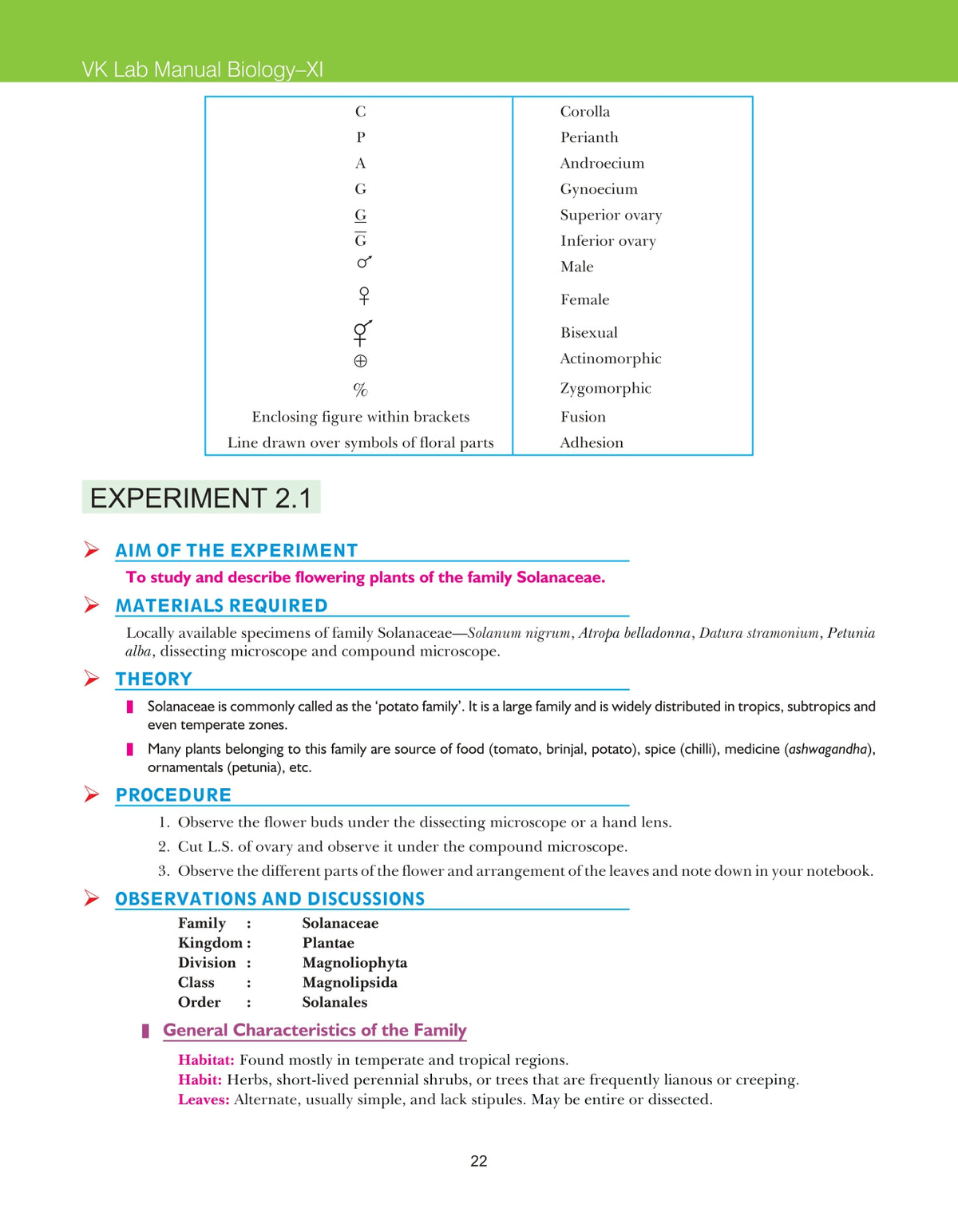 Lab Manual Biology (HB) With Worksheet | For Class 11 | CBSE Based | N